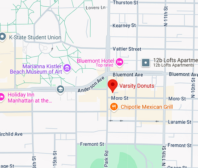 16. varsity donuts map