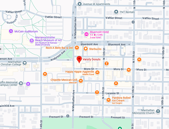 16. varsity donuts map
