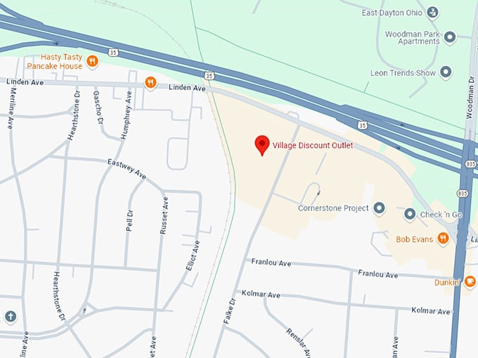 16. village discount outlet map