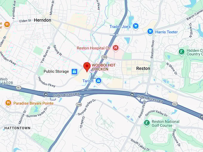 16. wooboi hot chicken map