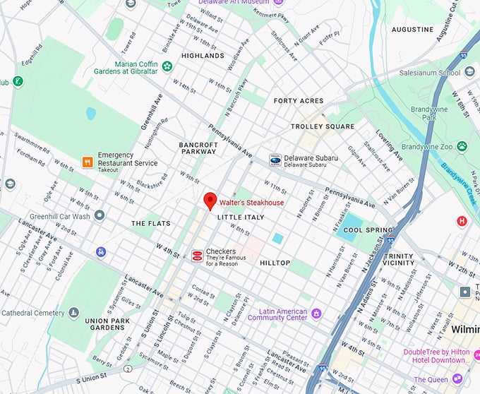 16. walter's steakhouse map