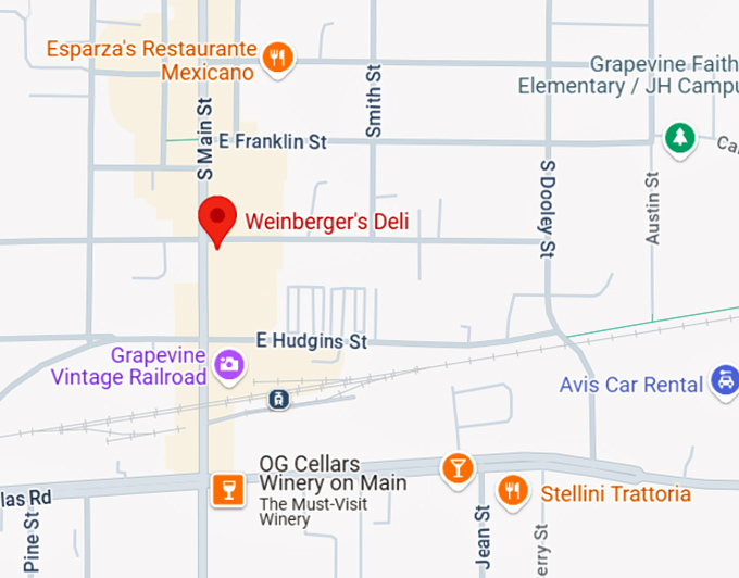 16. weinberger's deli map