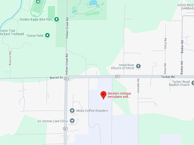 16. western antique aeroplane & automobile museum map