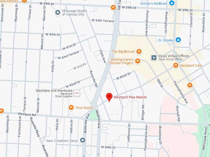 16. westport flea market bar & grill map