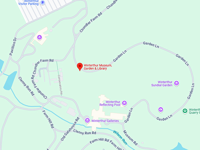 16. winterthur museum, garden and library map