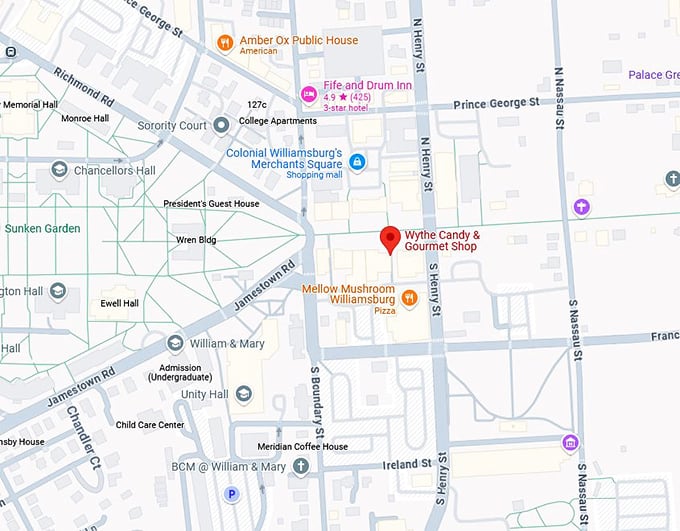 16. wythe candy & gourmet shop map