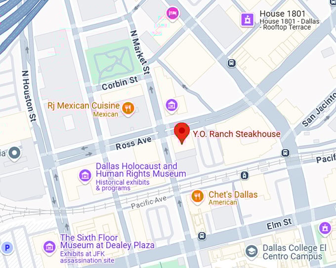 16. y.o. ranch steakhouse map