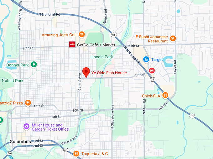 16. ye olde fish house map