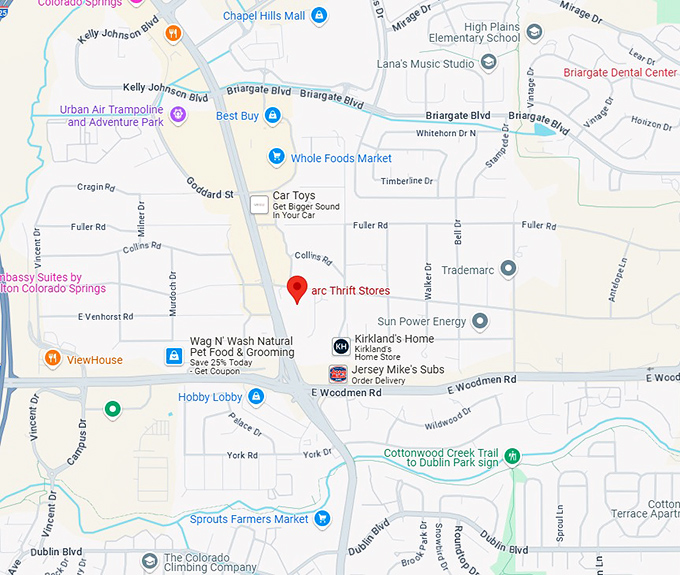 16. arc thrift stores map