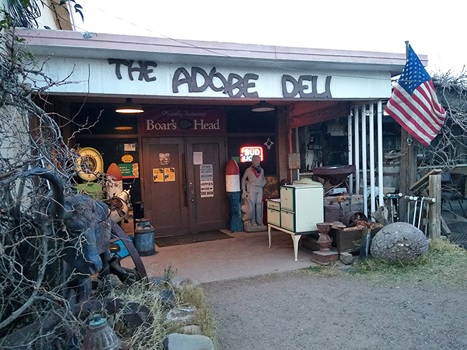The Adobe Deli's humble exterior hides a steakhouse that would make John Wayne weep with carnivorous joy.