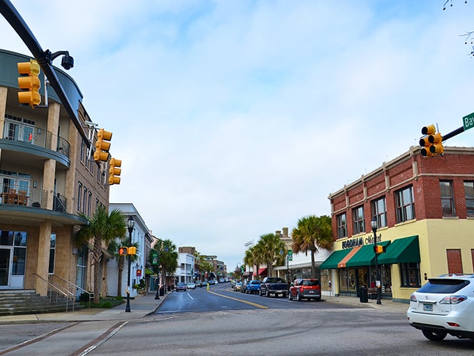 Beaufort's downtown streets look like they were designed by someone who said, "Let's make parallel parking a tourist attraction."