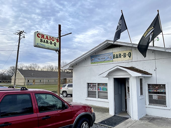 Craig's Bar-B-Q stands like a humble white chapel where locals worship at the altar of perfectly smoked pork.