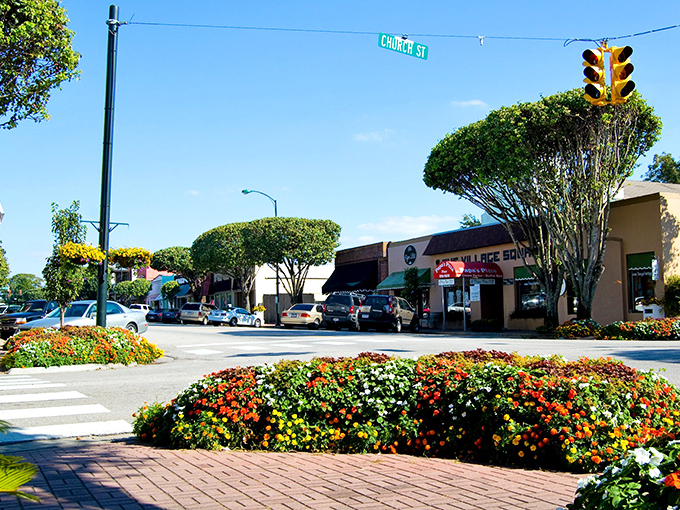 Fairhope's flower-lined streets make your home garden look like it needs therapy. Southern charm in full bloom.