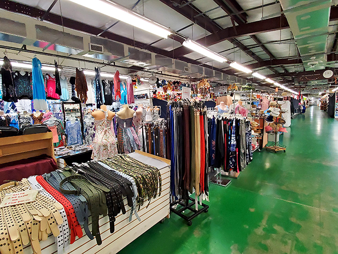 Treasures await! Main Gate's endless aisles of colorful merchandise create a shopper's paradise where one person's castoff becomes another's prized possession.