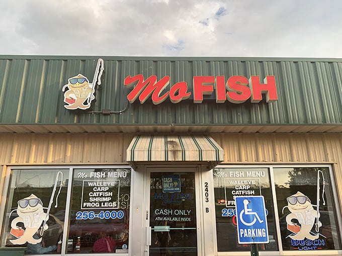 Mo Fish's cartoon mascot says it all &ndash; serious fishing, serious eating, zero pretension!