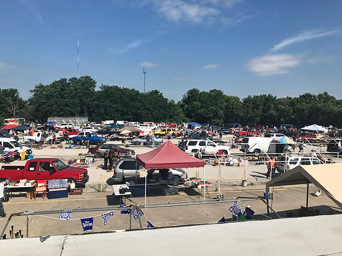 Weekend warriors assemble! Nate's Swap Shop transforms this former drive-in into a bargain hunter's battlefield where treasures await the early birds.