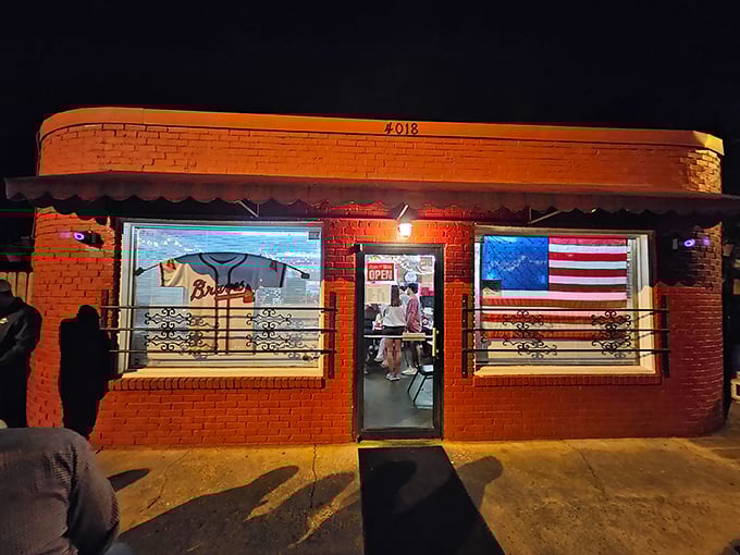 Nick's Original Filet House: The humble brick exterior of "Nick's in the Sticks" &ndash; where Tuscaloosa's best-kept steak secret has been hiding in plain sight for generations.
