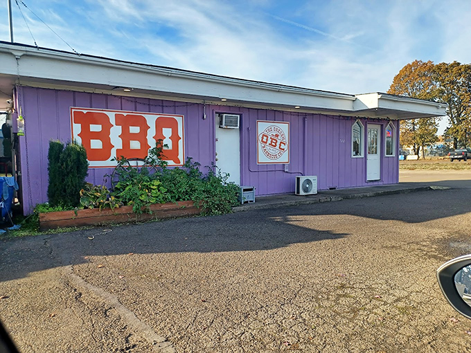 The unassuming exterior of Oregon Barbecue Company hides a world of smoky treasures within. Like finding a Picasso at a yard sale!