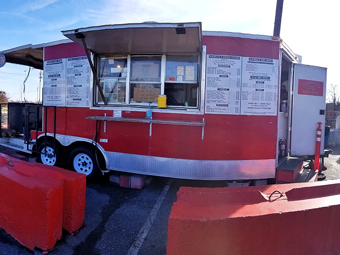 The humble red food trailer that launched a thousand finger-licking dreams. Russell's Quality Foods proves BBQ greatness comes in all sizes.