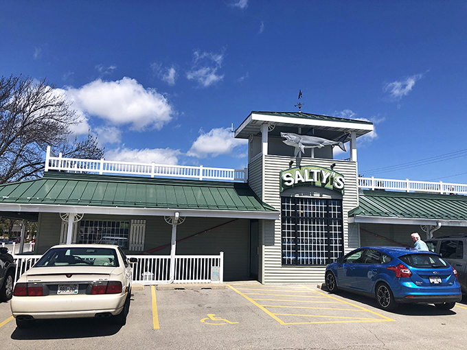 Salty's Seafood & Spirits: The tower with that jaunty fish weathervane practically screams "get in here, seafood lovers!" A coastal vibe in the heart of Wisconsin.