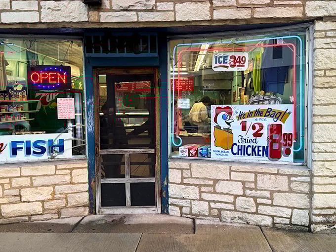 The Fish Keg's storefront promises fried delights that would make even the most sophisticated foodie abandon their principles for just one more bite.