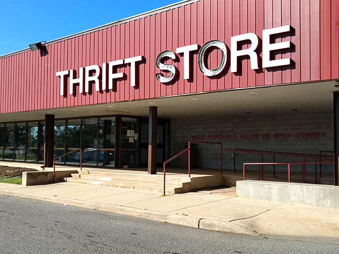 The red-fronted treasure cave of Wilmington beckons with its siren song: "Your purchase helps us help others." Bargain hunting with a conscience!