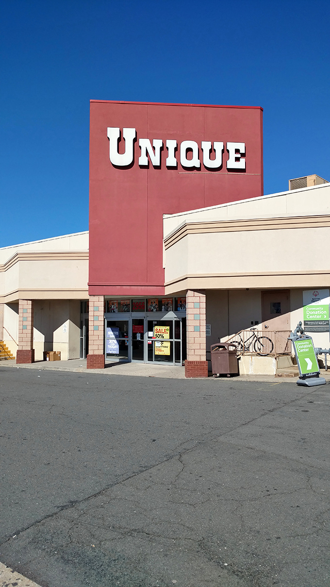 The bold red "UNIQUE" sign isn't false advertising &ndash; this thrift mecca houses enough treasures to make any bargain hunter's heart race.