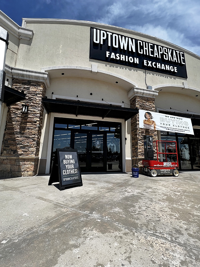 Fashion gold mine! Uptown Cheapskate's sleek storefront promises treasures that won't require a second mortgage.