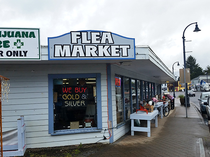 Where "We Buy Things" meets "You'll find things." The unassuming storefront hides a world of coastal curiosities.
