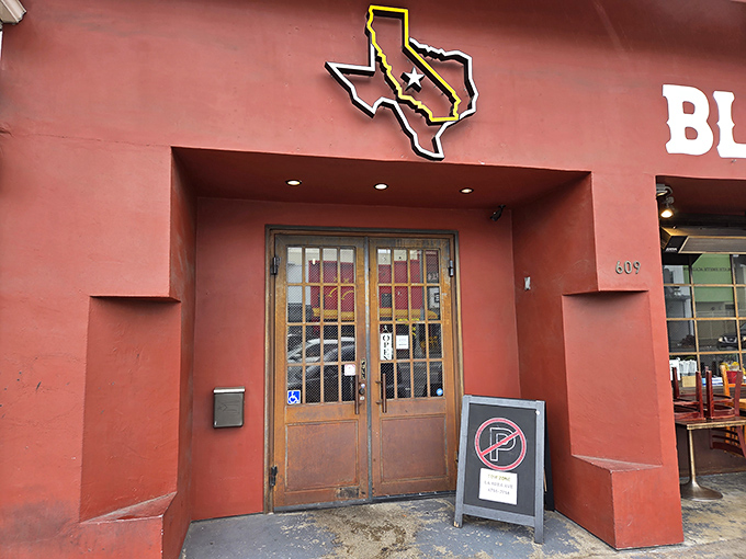 That Texas-shaped logo isn't just decoration&mdash;it's a promise of brisket so authentic you'll swear you've been teleported to the Lone Star State.