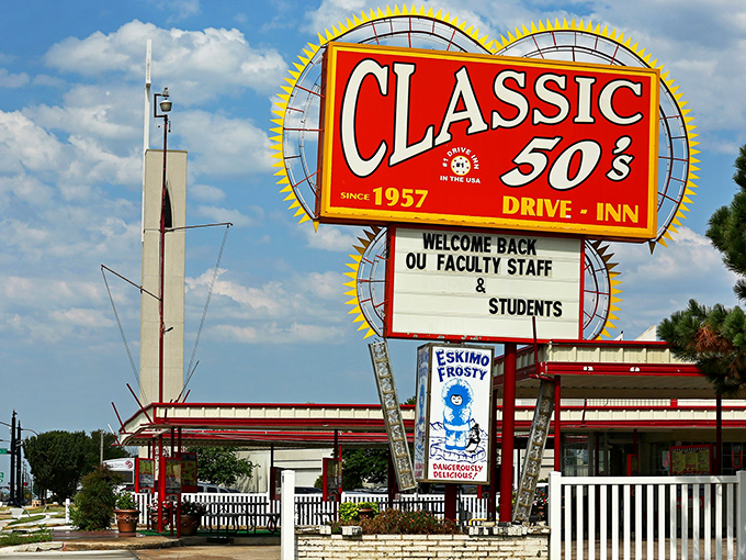 The neon sign glows like a beacon for the hungry and nostalgic &ndash; promising both a meal and a memory since 1957.