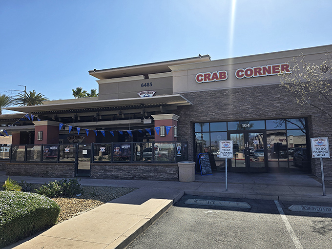 The desert sun can't diminish Crab Corner's coastal charm&mdash;where Old Bay seasoning flows as freely as the slots pay out downtown.