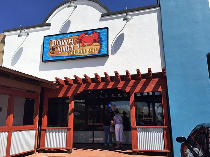 The welcoming entrance says it all: abandon your dignity, don a bib, and prepare for seafood worth getting messy for.