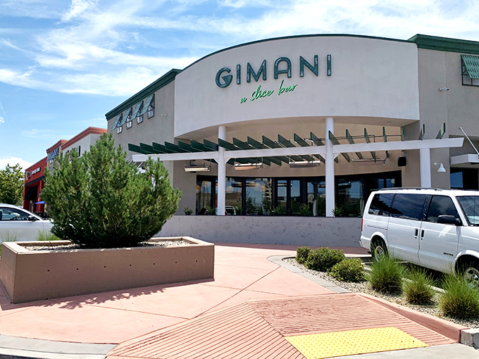 The clean lines and green accents of Gimani invite you in like an oasis of culinary civility in a world of fast-food chaos.