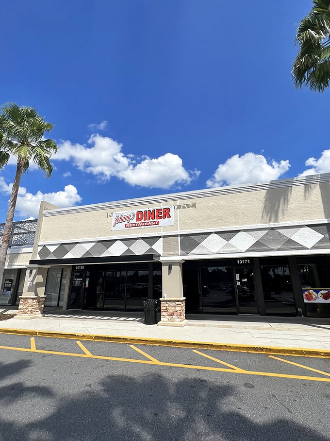 Palm trees and sunshine frame Johnny's Diner, where Florida's weather may be tropical but the comfort food is pure Americana.