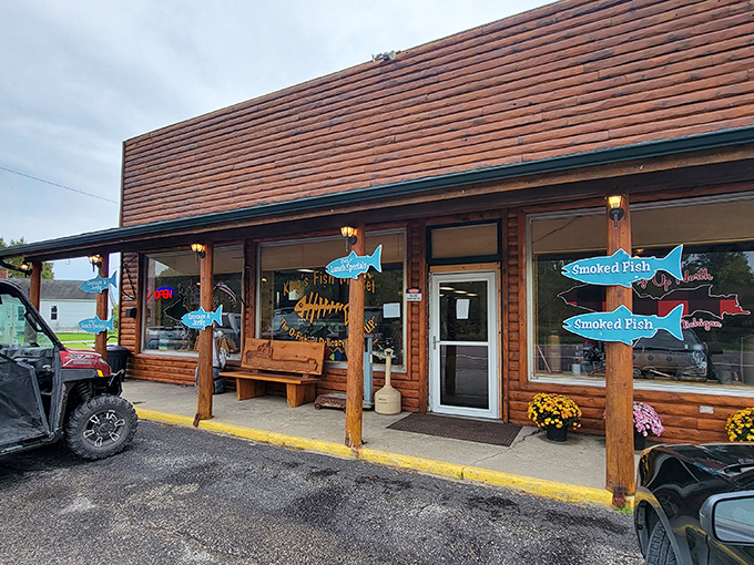 King's Fish Market: Those blue fish signs aren't just decoration&mdash;they're like seafood bat signals calling hungry Michiganders to freshness.