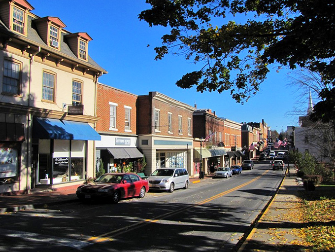 Stroll these tree-lined streets where American flags wave proudly and time seems to slow down just for you.