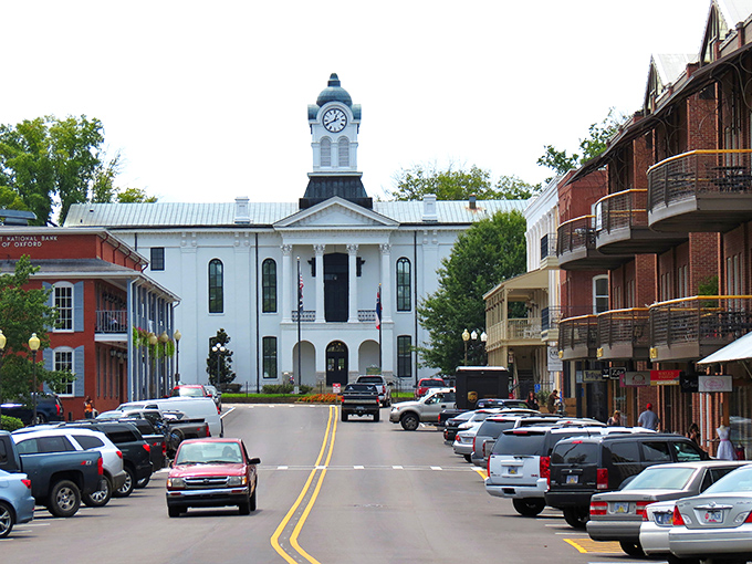 Brick buildings with character to spare line Oxford's main street, each one telling stories of Mississippi's rich past.