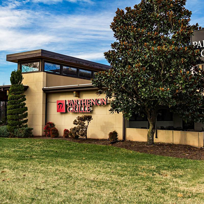 Modern meets mythological at Parthenon Grille, where the only thing more impressive than the fa&ccedil;ade is what happens to beef inside.