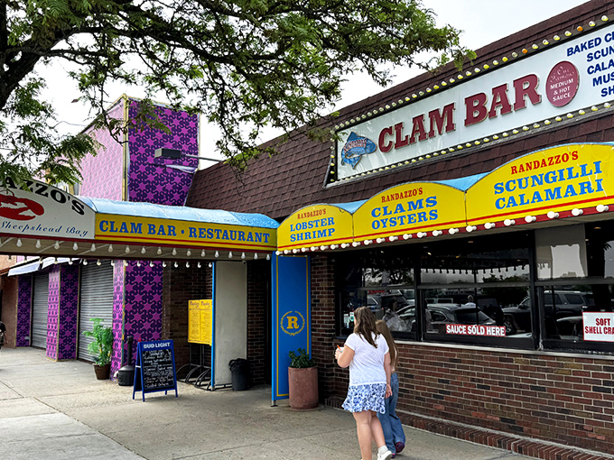 The yellow and blue awning is like a beacon calling seafood lovers home. Their legendary red sauce alone is worth the trip to Sheepshead Bay.
