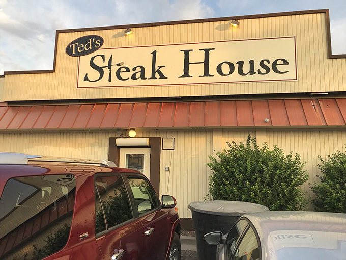 The sign says "Steak House" but should read "Flavor Headquarters." No fancy frills needed when the meat speaks for itself.