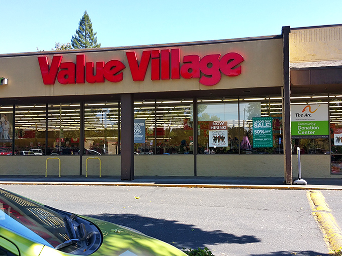 The ultimate thrifter's playground where that perfect vintage lamp is hiding somewhere between aisles of forgotten fashion statements.