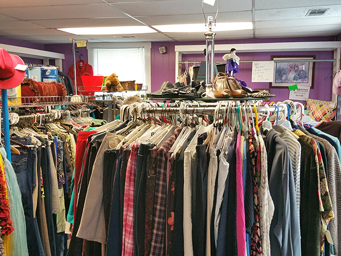 Rack after colorful rack of possibilities&mdash;where your next favorite outfit is hiding between someone else's memories and tomorrow's vintage find.