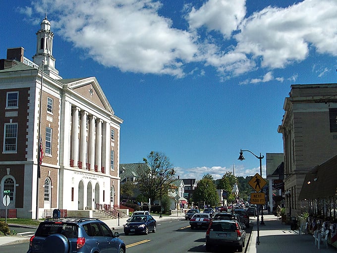 Downtown Littleton's historic architecture stands proudly against blue skies, offering a masterclass in how to preserve the past while embracing the present.