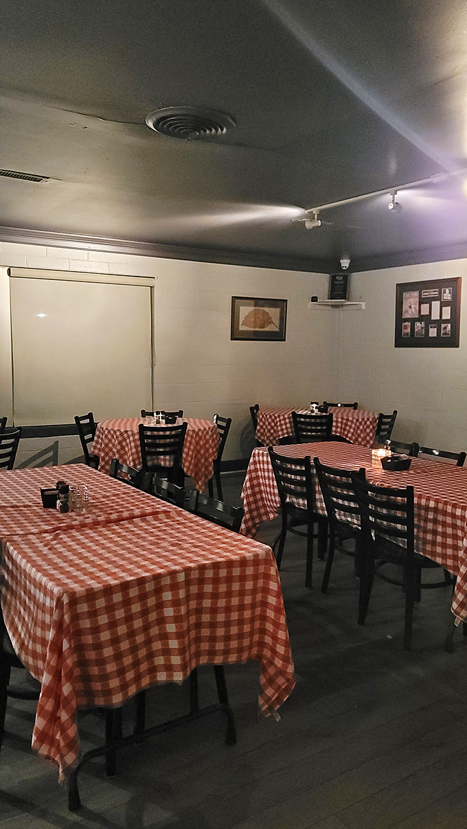 Red and white checkered tablecloths: the universal signal that you're about to have an honest-to-goodness, no-frills food experience.