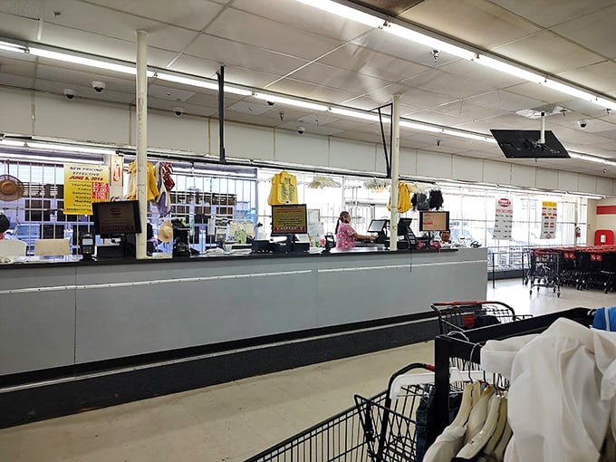 Command central of thrifting operations, where patient cashiers oversee the daily migration of treasures from store to home.