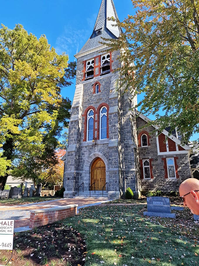 Christ Church stands like a stone sentinel, its spire reaching skyward as if to say, "Yes, heaven might be nice, but Saint Michaels is pretty spectacular too."