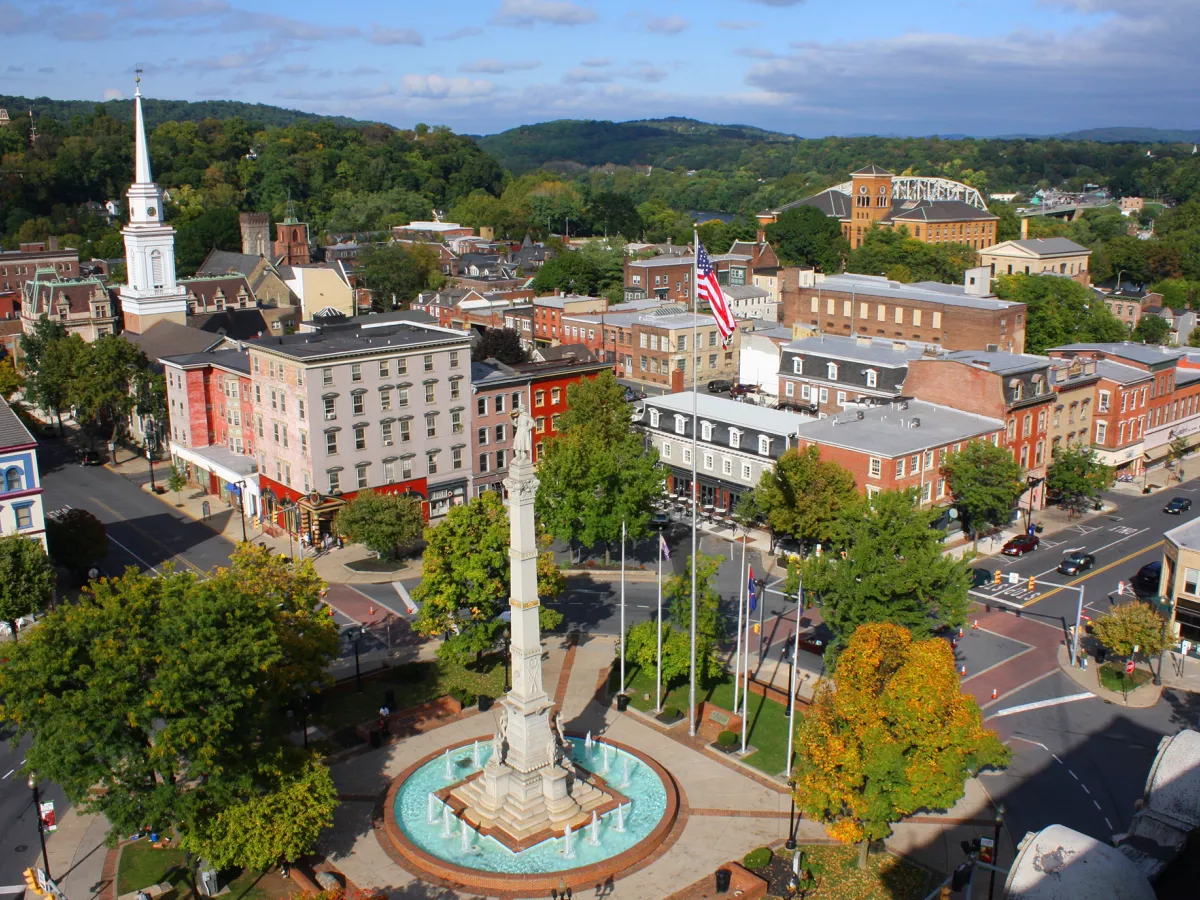 Easton's downtown streetscape feels like a movie set where history and modern life coexist in perfect harmony.