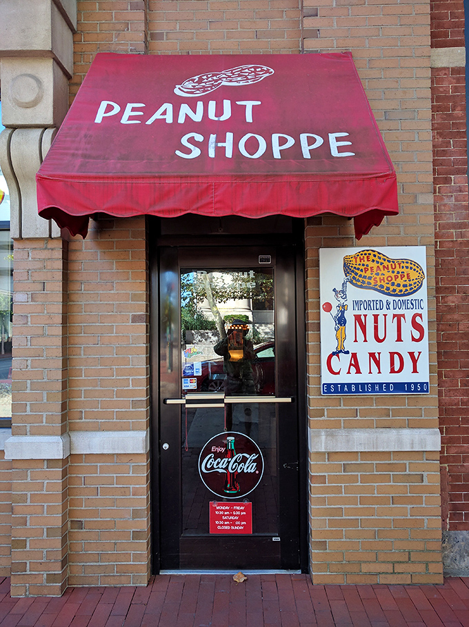 The vintage Coca-Cola sign and "NUTS CANDY" proclamation serve as the perfect old-school invitation to indulge your inner eight-year-old.