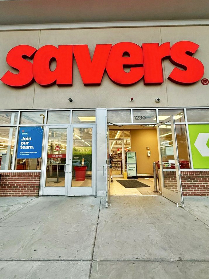 That moment before entering when you realize this isn't just shopping&mdash;it's a mission to uncover history, one discount rack at a time.